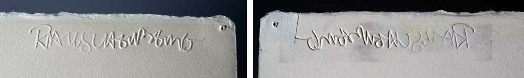 Details of Robert Rauschenberg's Untitled (Pyramid Series) showing ...