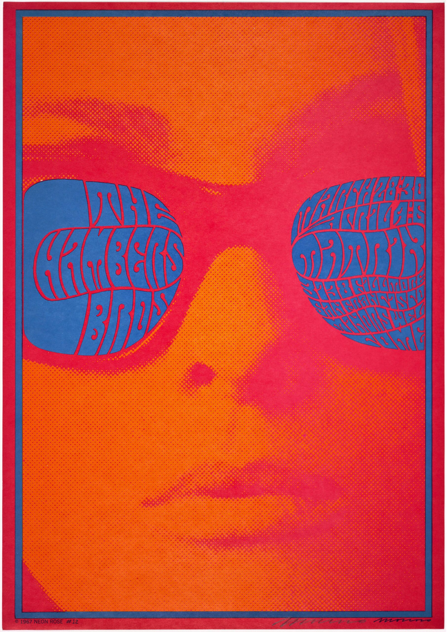 Victor Moscoso, The Chambers Brothers, The Matrix, San Francisco, 1967 ...