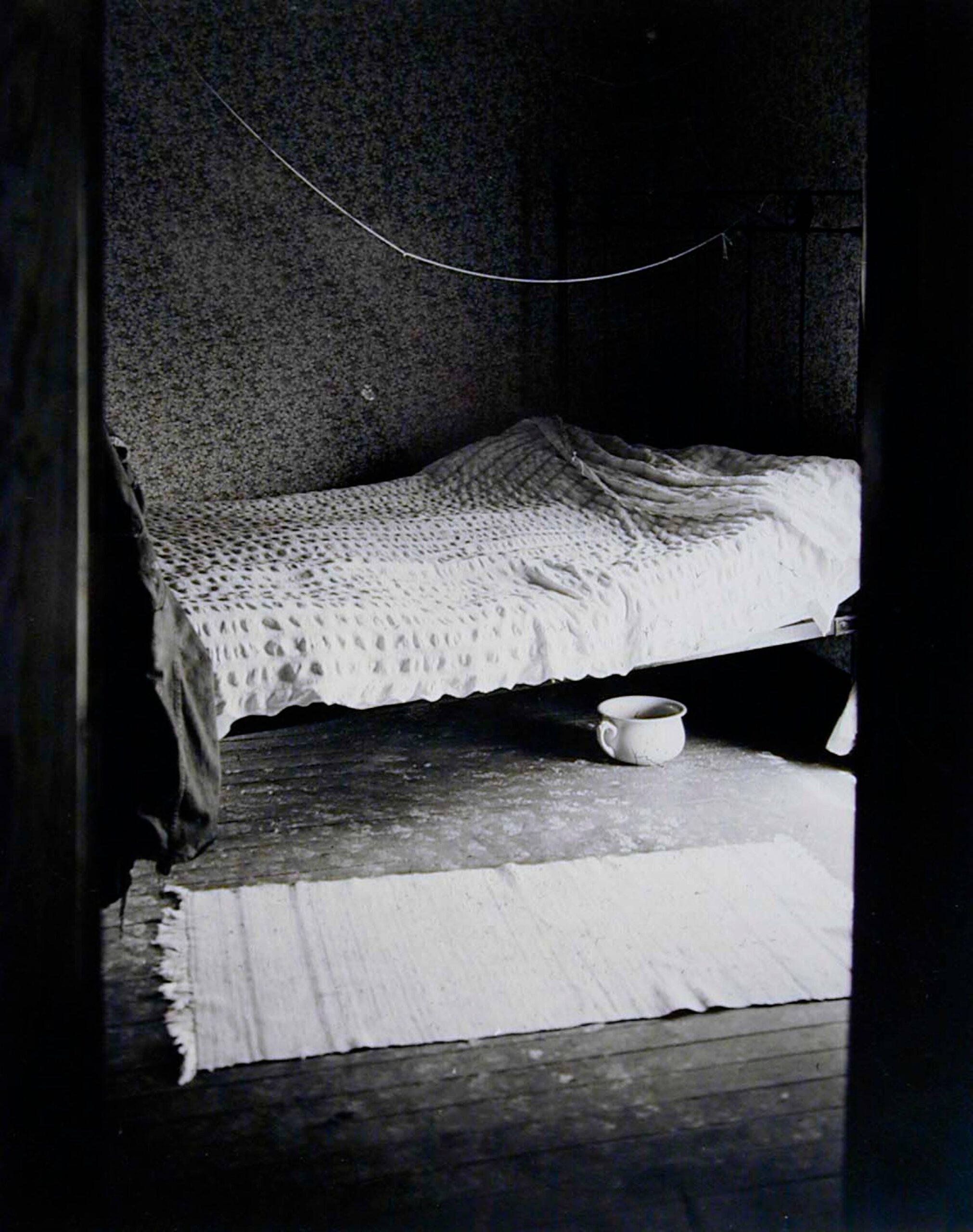 Wright Morris, Bed with Nightpot, Home Place, 1947 · SFMOMA
