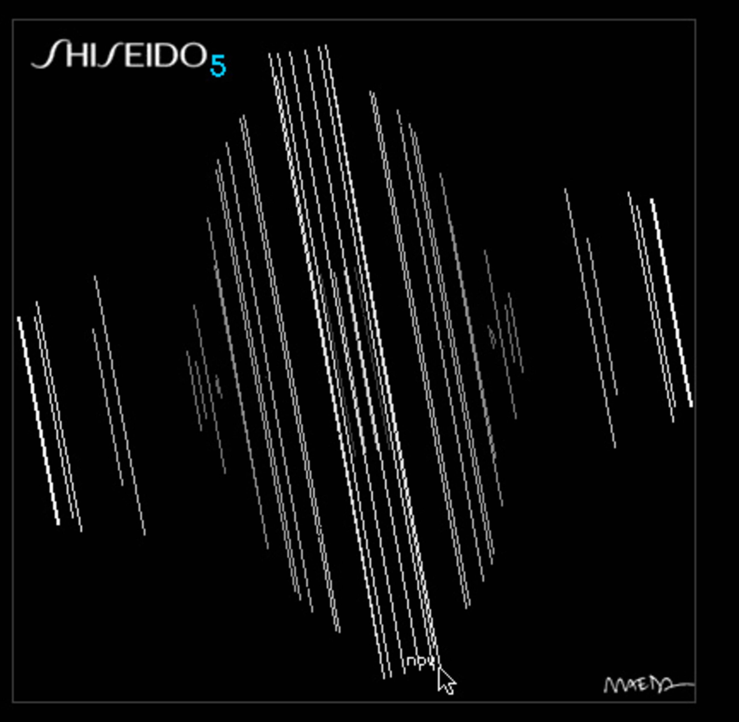 John Maeda, Snowflake Java Calendar, 1997 · SFMOMA