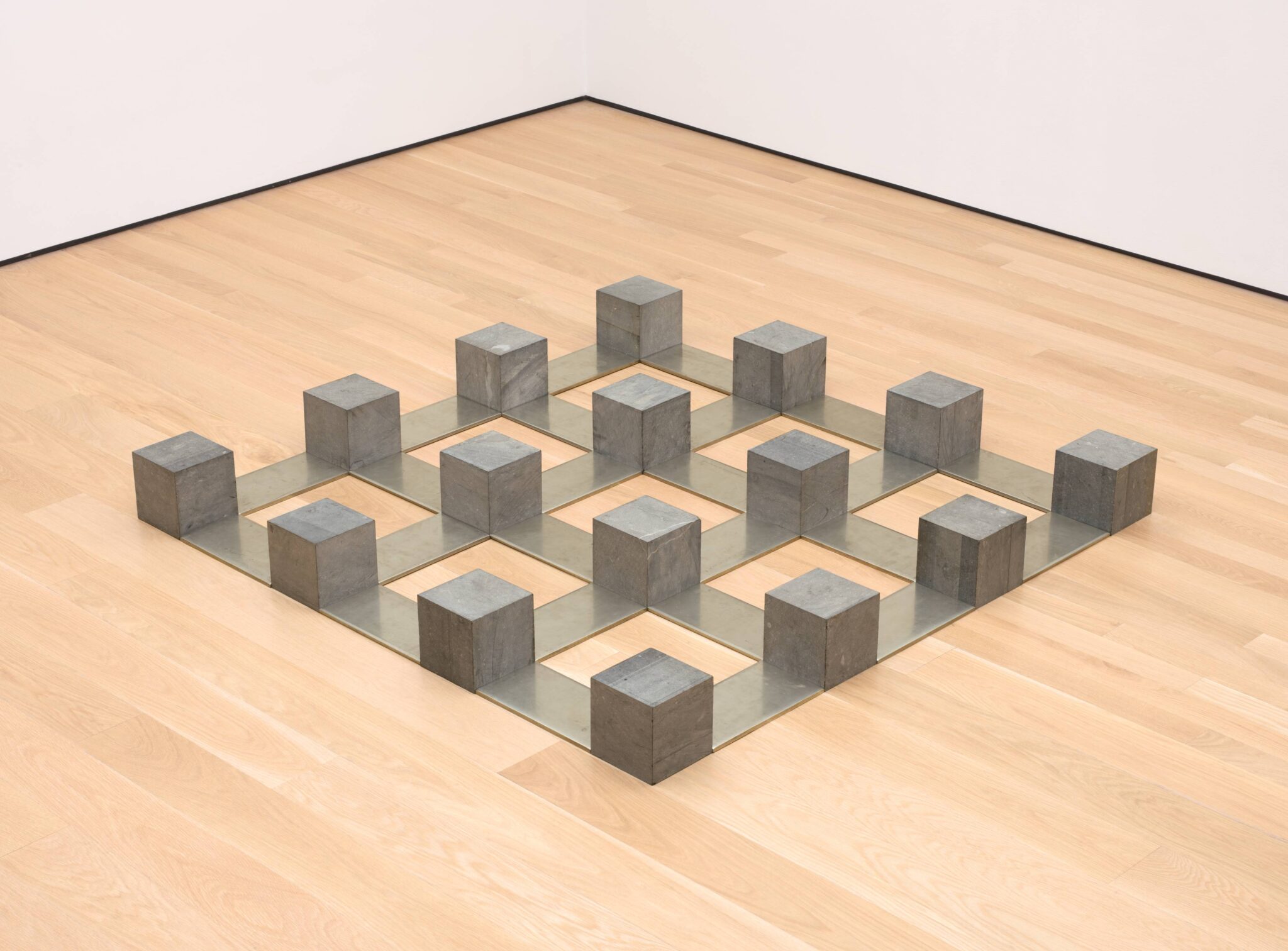 Carl Andre, Belgica Blue Tin Raster, 1990 · SFMOMA