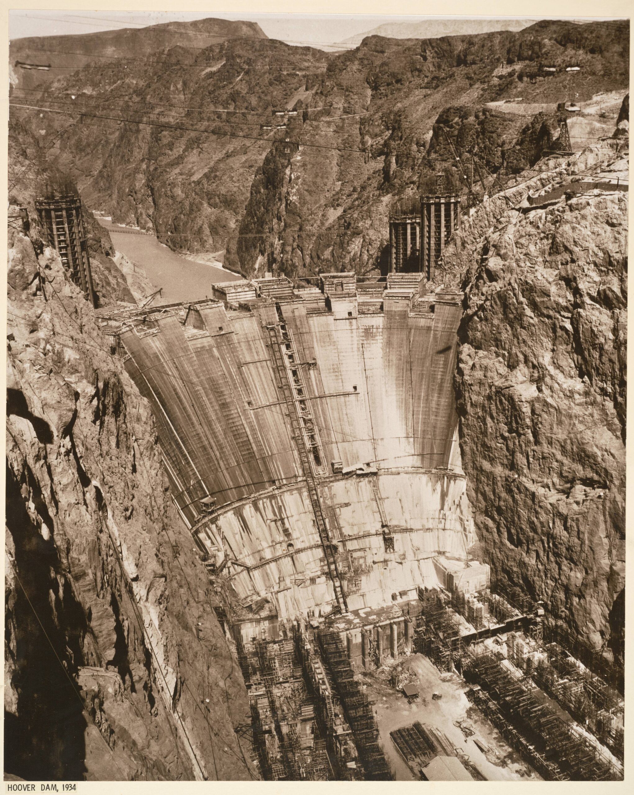 Ben Glaha, The Downstream Face of Boulder Dam as Seen from Lookout ...