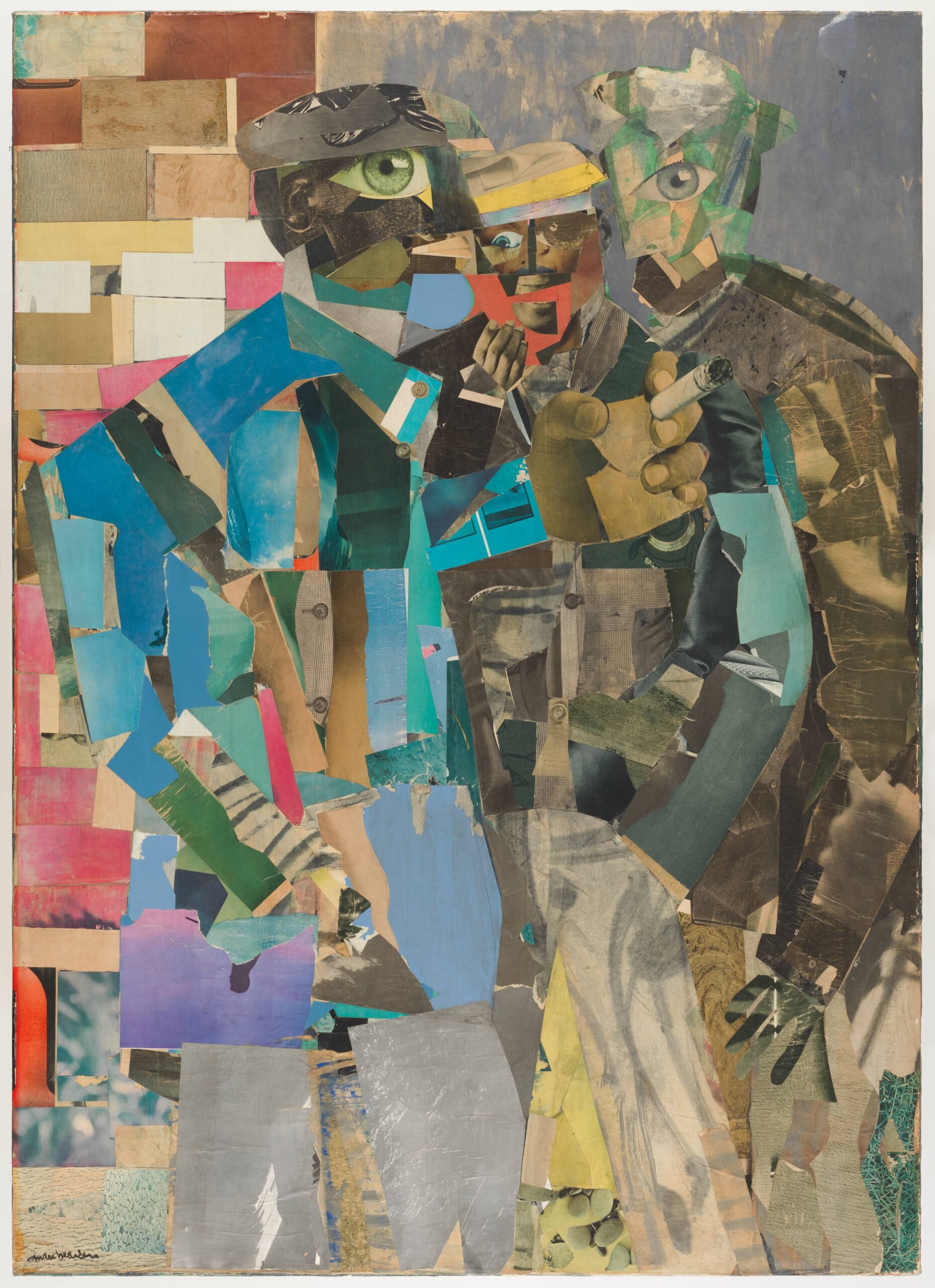 Romare Bearden, Three Men, 1966-1967 · SFMOMA