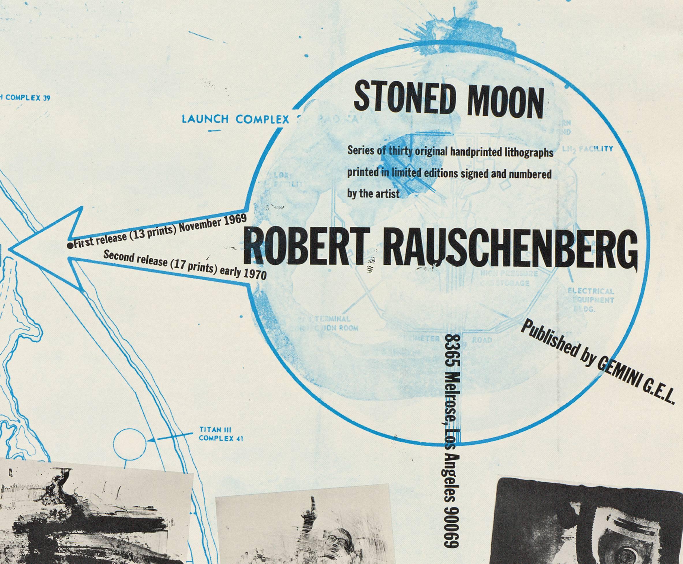 Detail of Robert Rauschenberg's Stoned Moon Poster showing edition ...