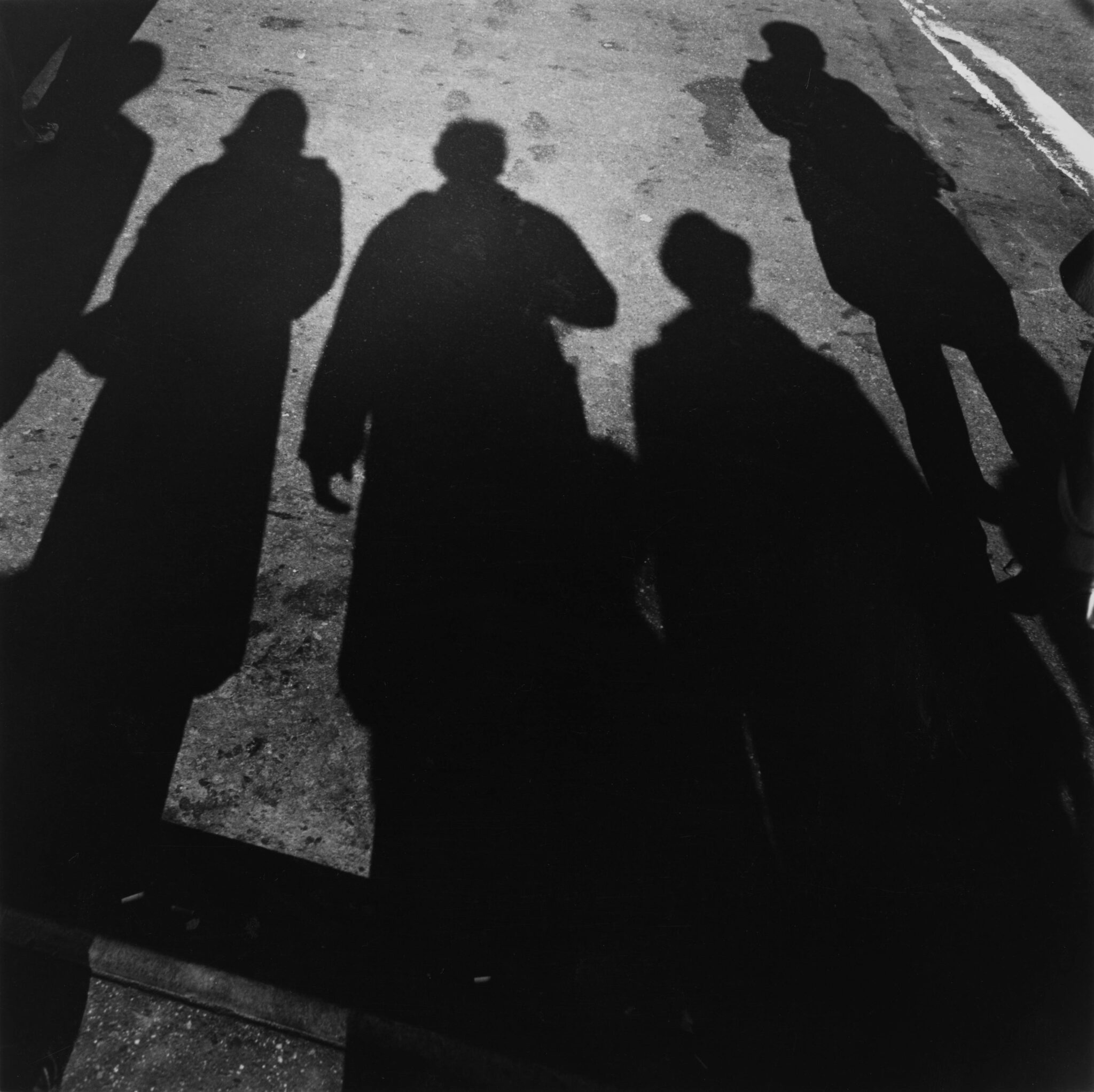 Arthur Tress, Shadow and Commuters, New York, 1974 · SFMOMA