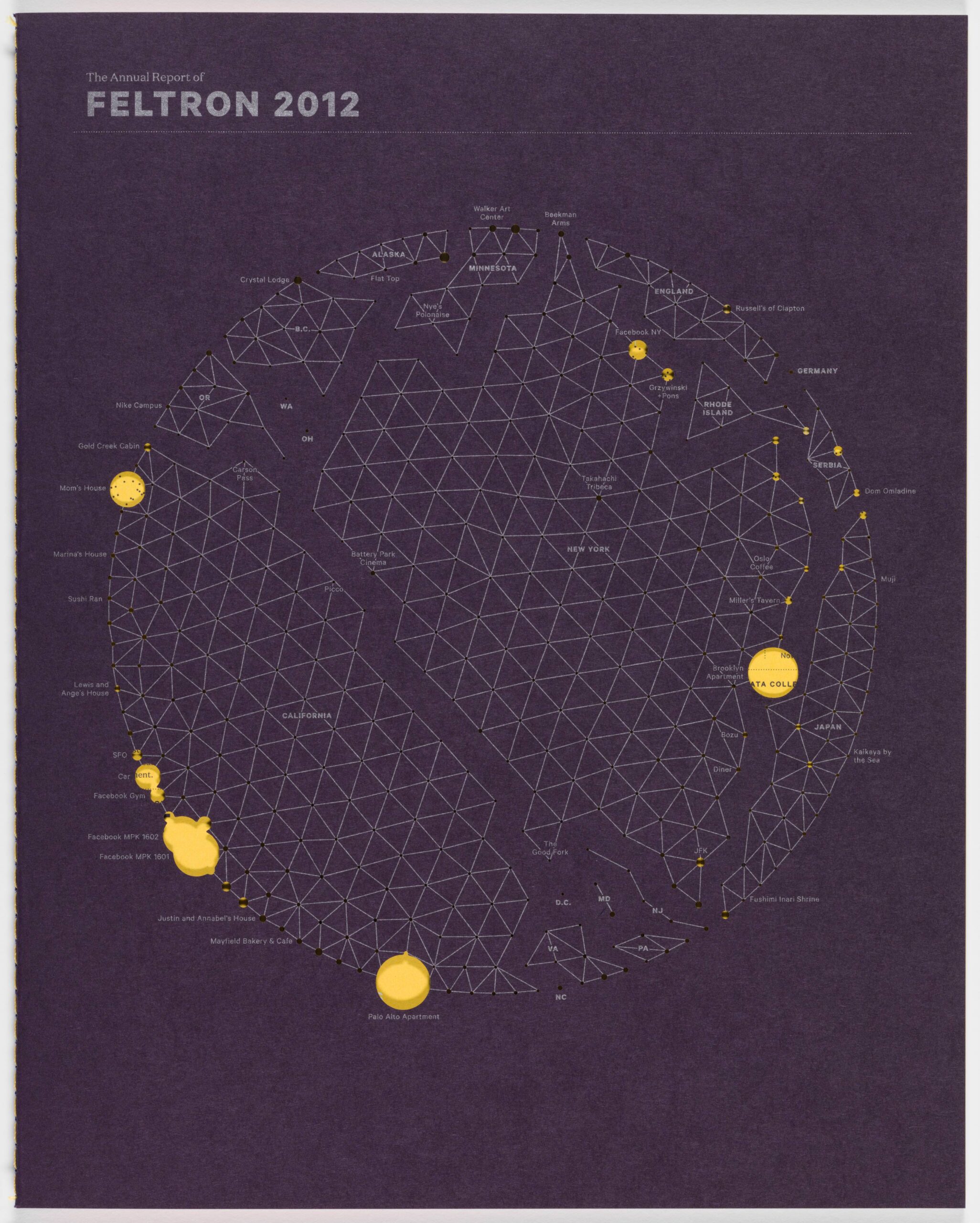 Nicholas Felton, Feltron 2012 annual report, 2012-2013 · SFMOMA