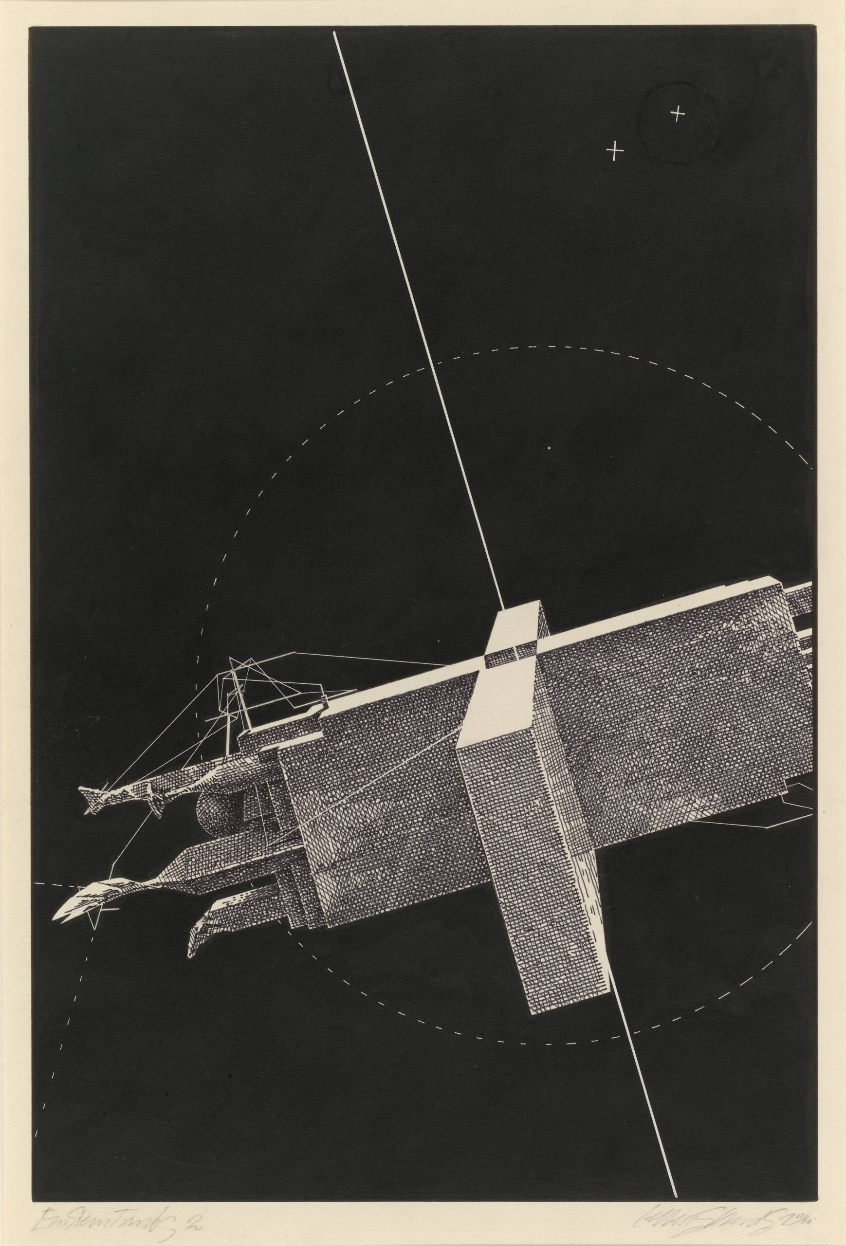 Lebbeus Woods, Drawing for Einstein Tomb, 1980 · SFMOMA