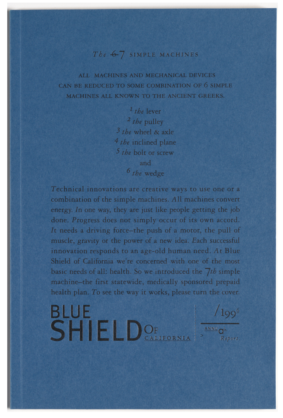 Jennifer Sterling, Blue Shield of California 1996 Annual Report: The ...