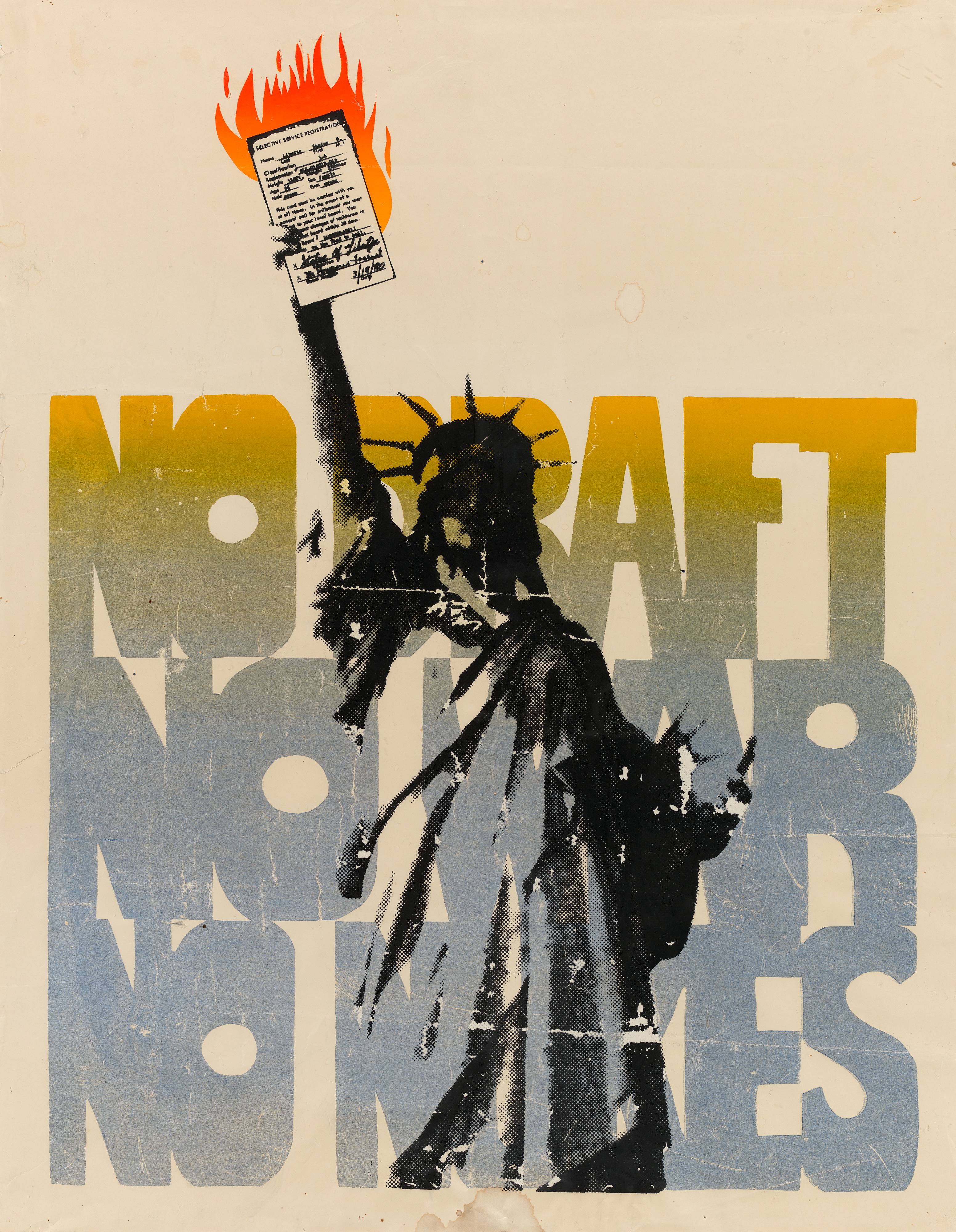 Unknown, No Draft, No War, No Nukes, ca. 1970 · SFMOMA