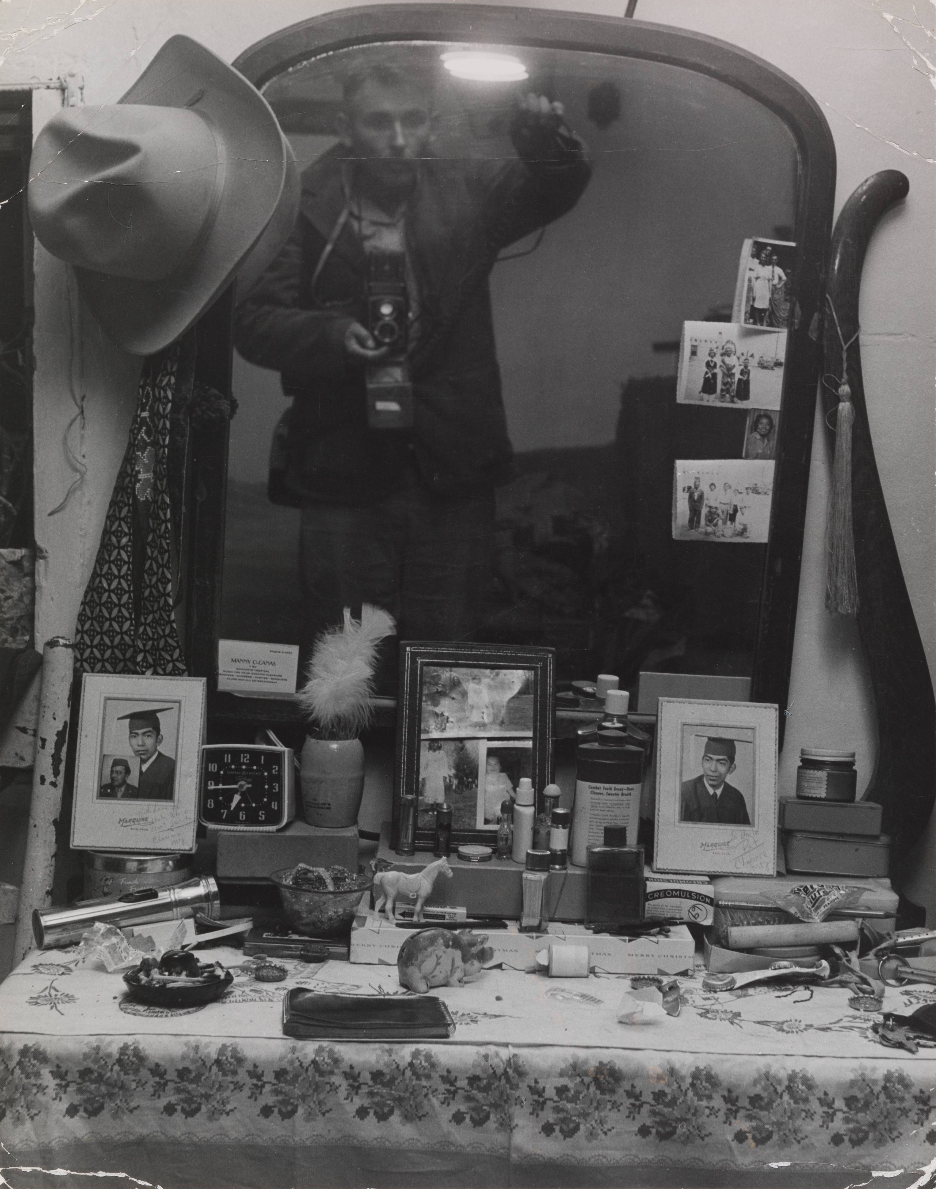 John Collier Jr., Bureau with Portraits and Mementos (and self portrait ...