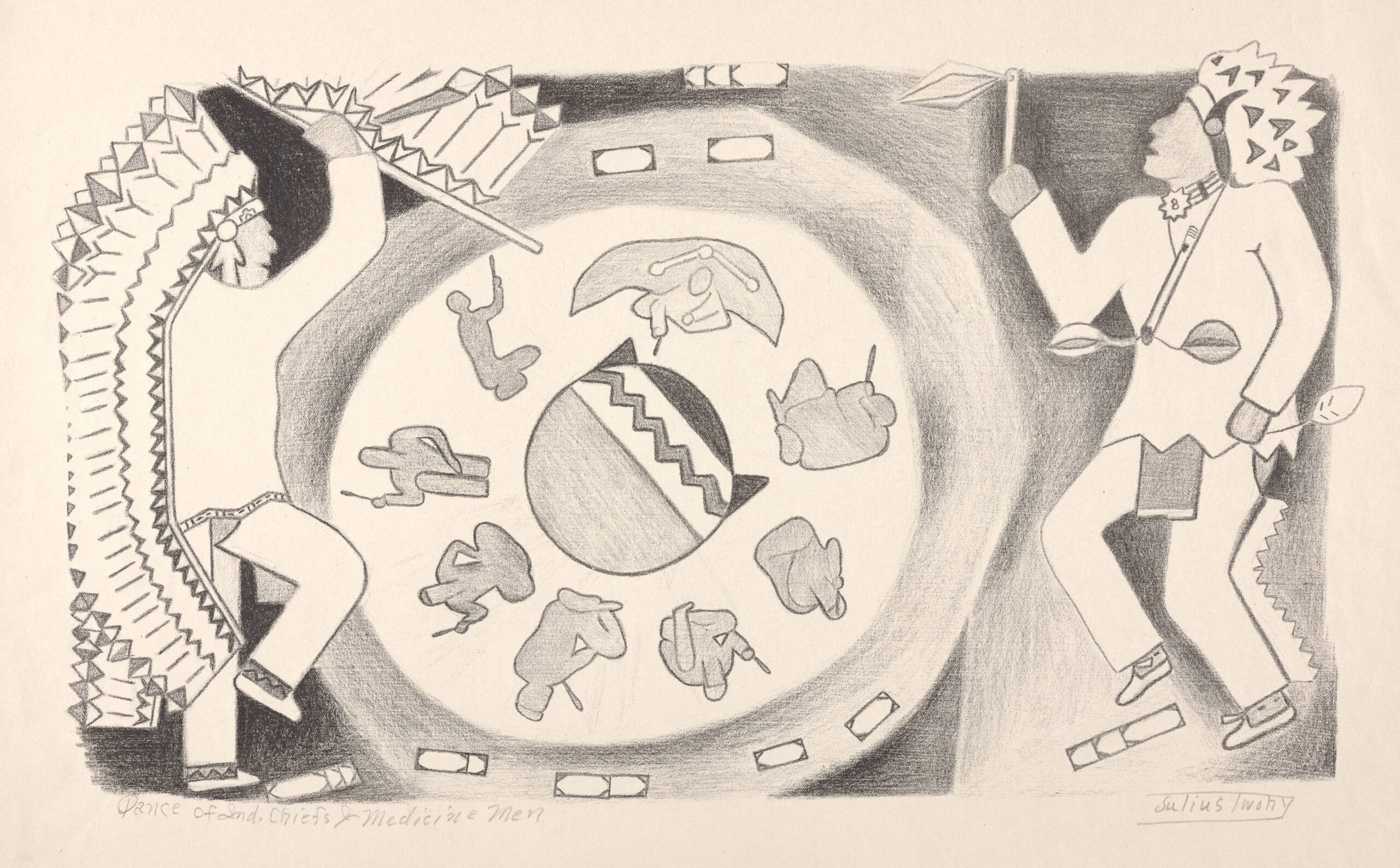 Julius Twohy, Dance of Indian Chiefs and Medicine Men, ca. 1935-1943 ...