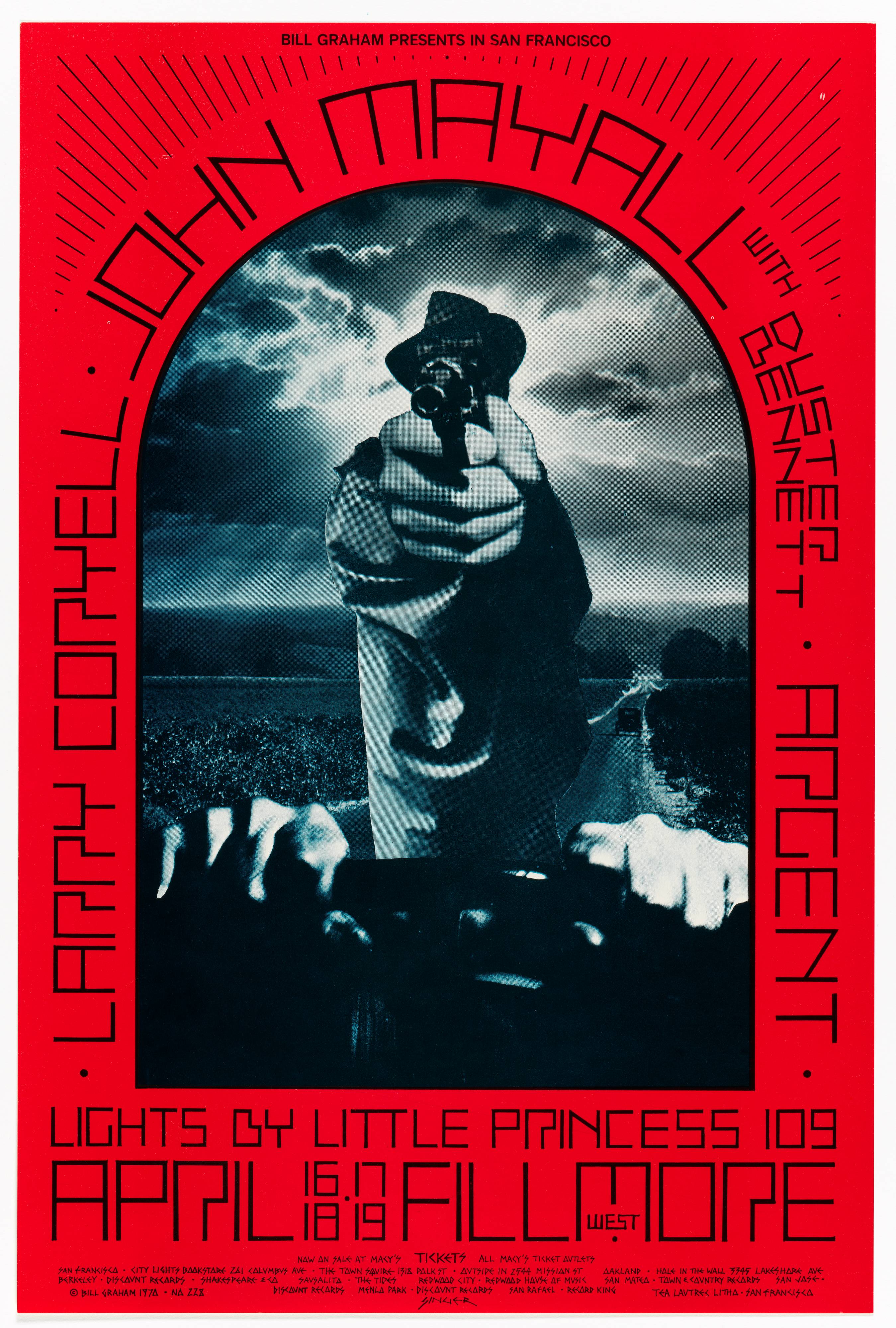 David Singer, John Mayall, Larry Coryell; Fillmore West, April 16-19 ...