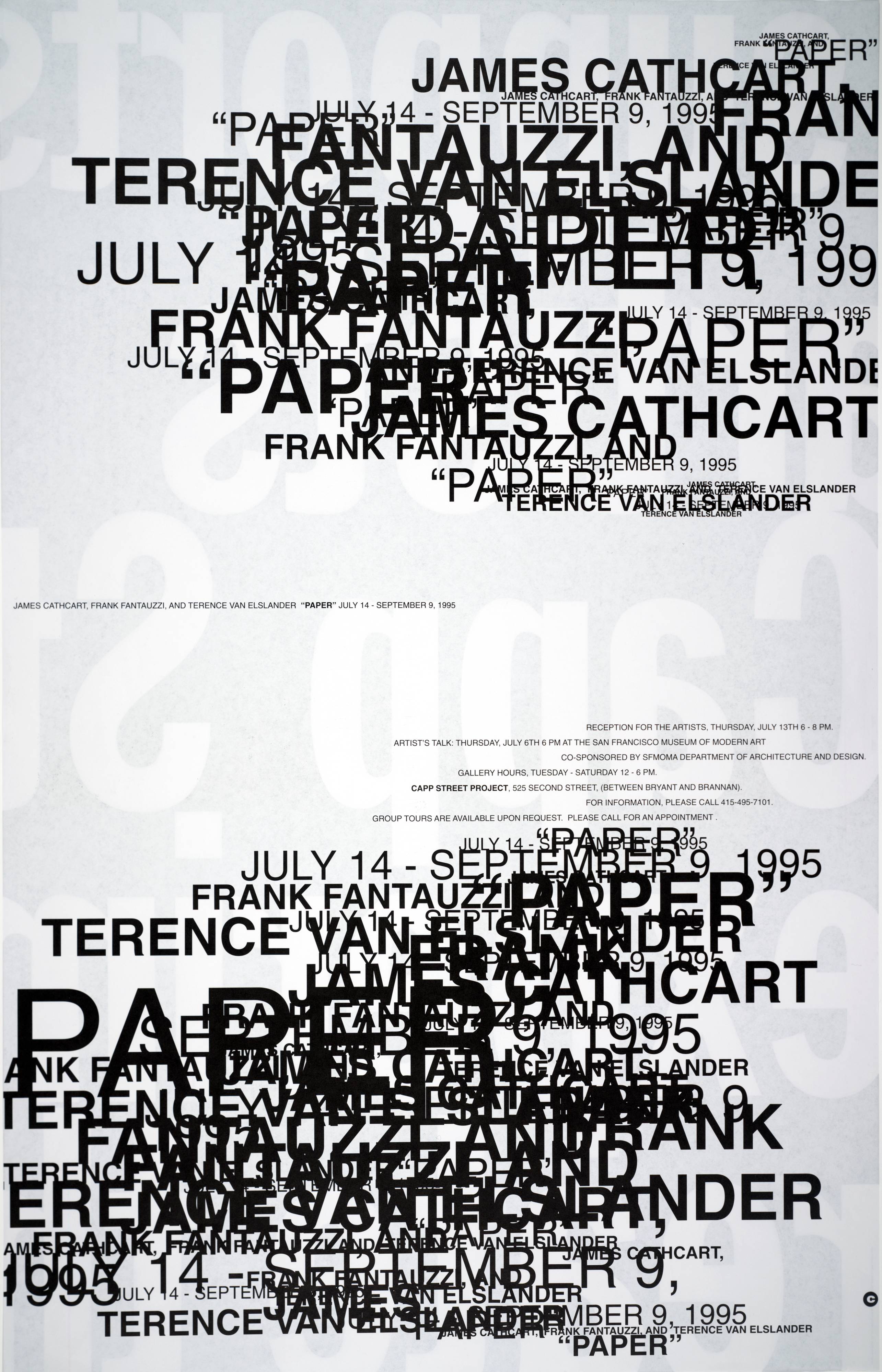 Jennifer Morla, Capp Street Project poster: Cathcart / Fantauzzi / Van ...