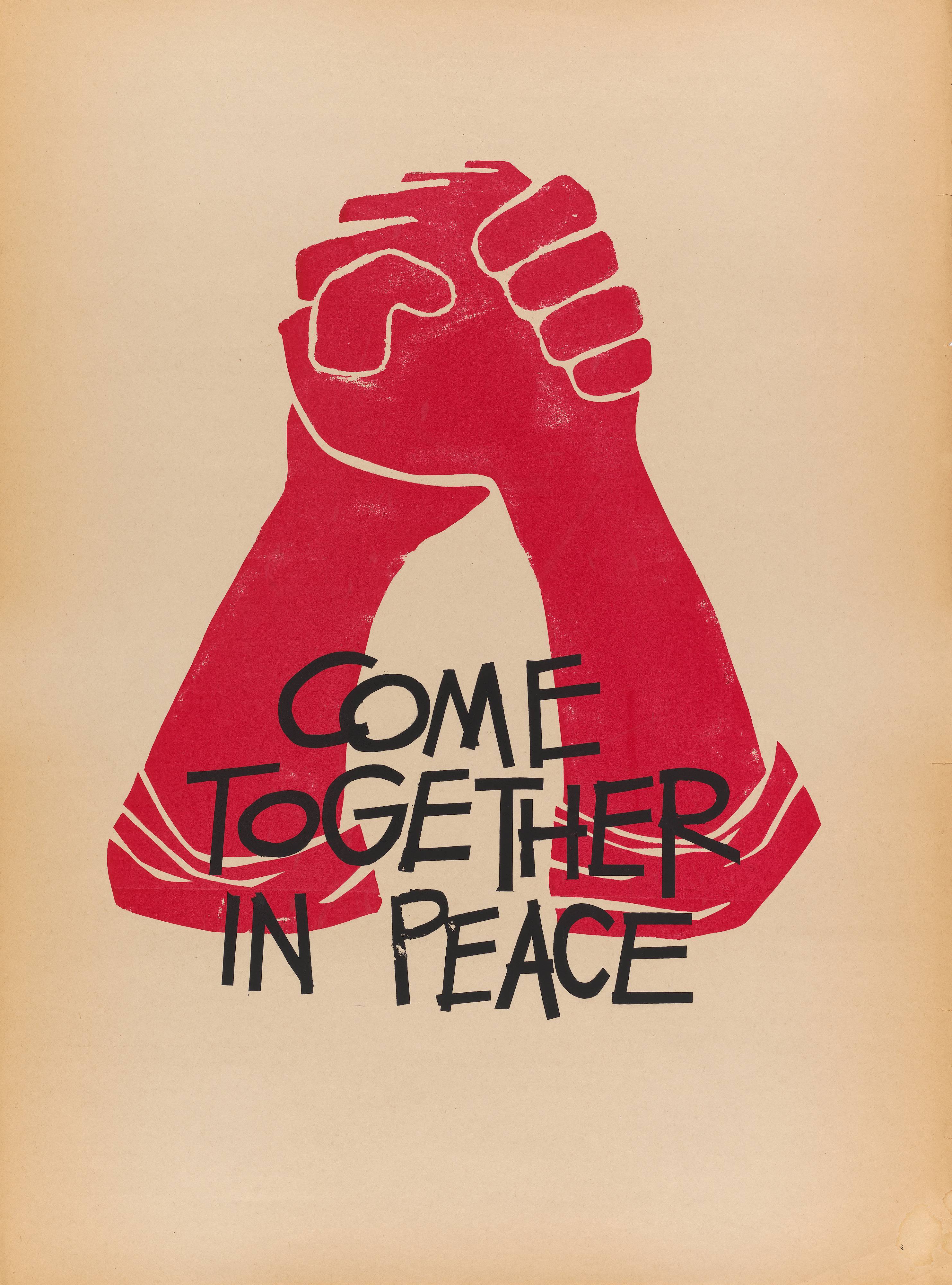 Unknown, Come Together in Peace, 1968 · SFMOMA