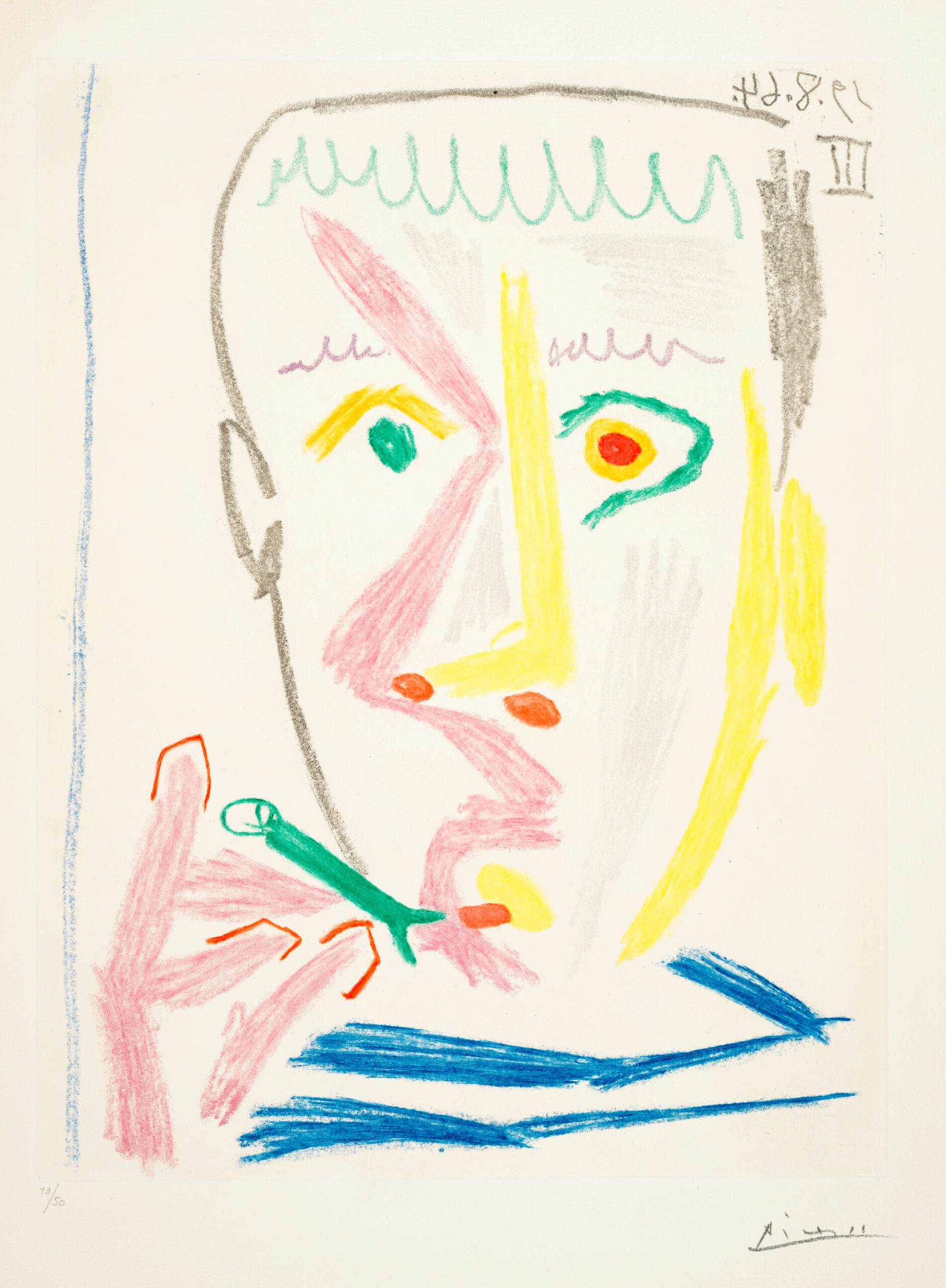 Pablo Picasso, Fumeur (Smoker), 1964 · SFMOMA