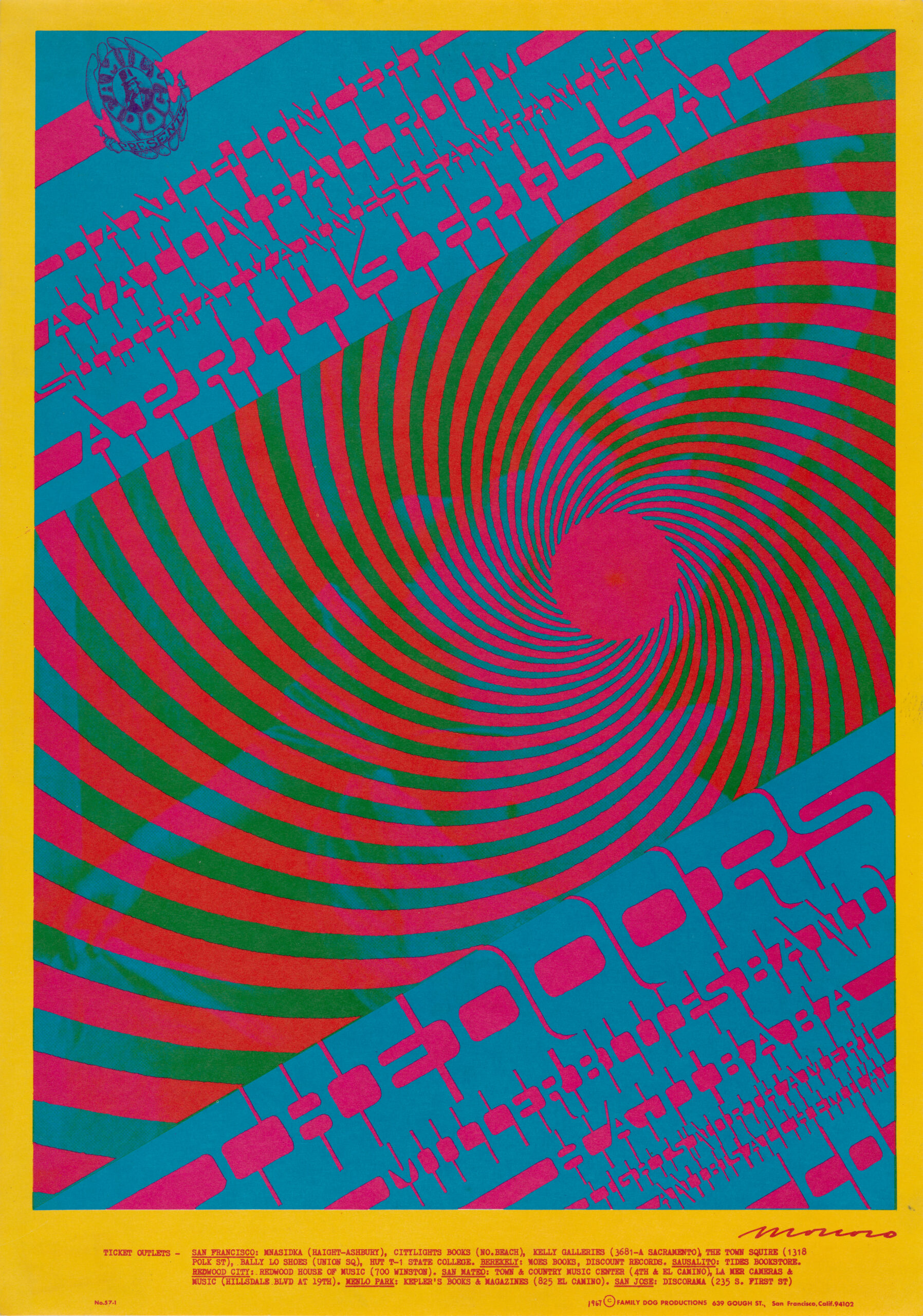 Victor Moscoso, The Doors, Miller Blues Band; Avalon Ballroom, April 14 ...