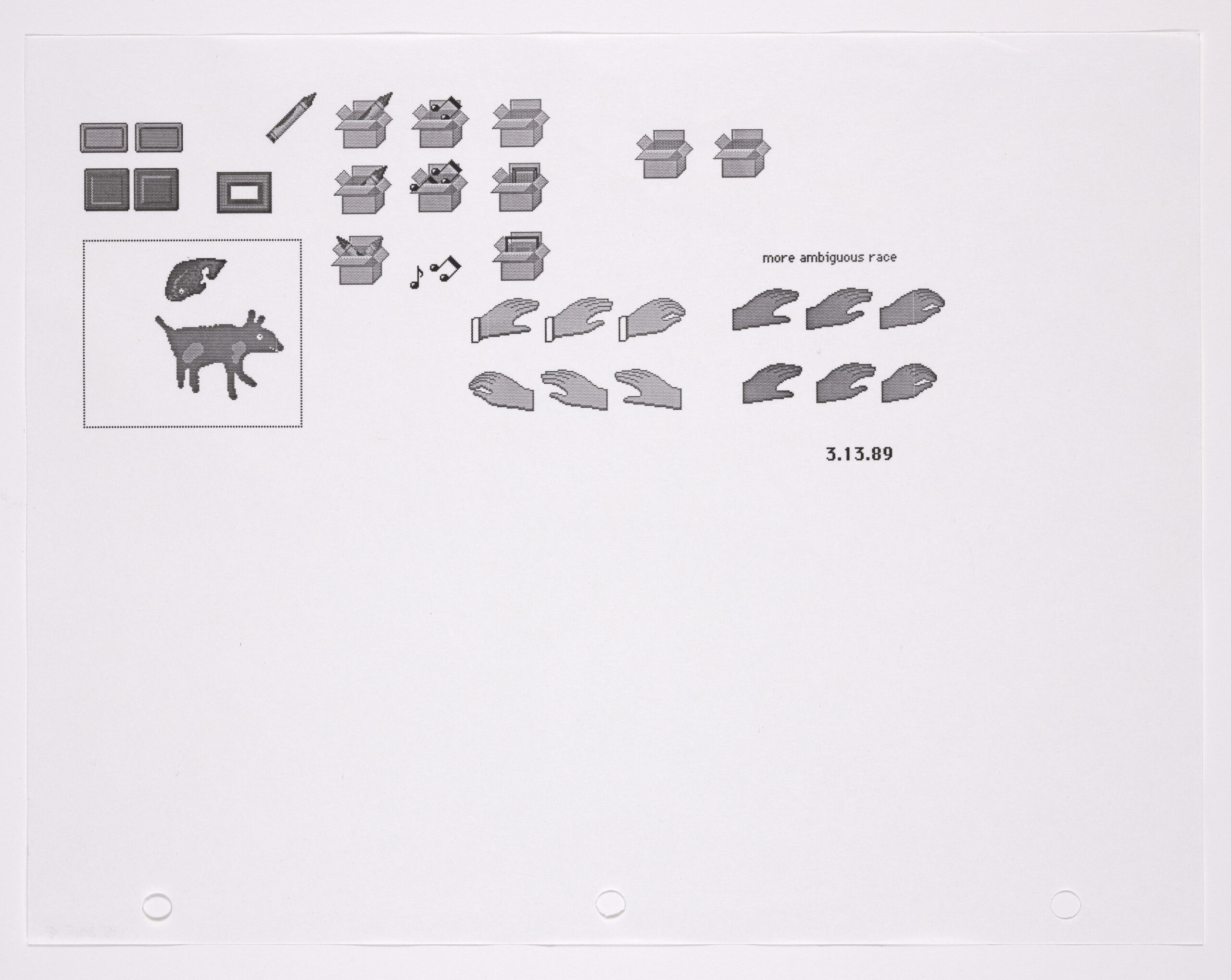 Susan Kare, Graphic Icons, ca. 1989 · SFMOMA