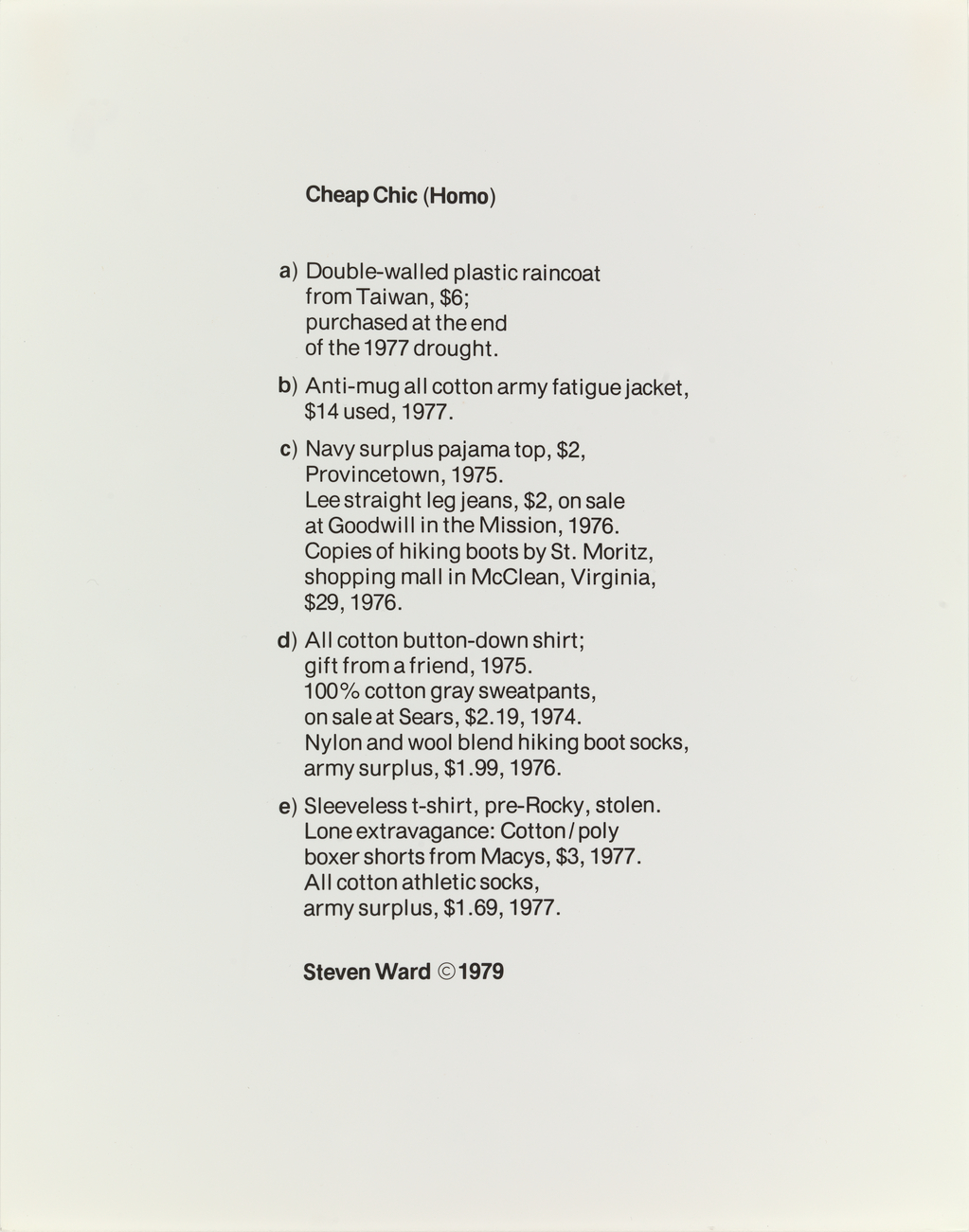 Hal Fischer · SFMOMA